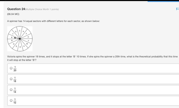 Solved Question 24 Multiple Choice Worth 1 points) (06.04 | Chegg.com