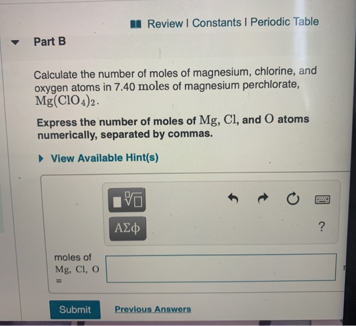 Solved I Review | Constants I Periodic Table Part C A sample | Chegg.com