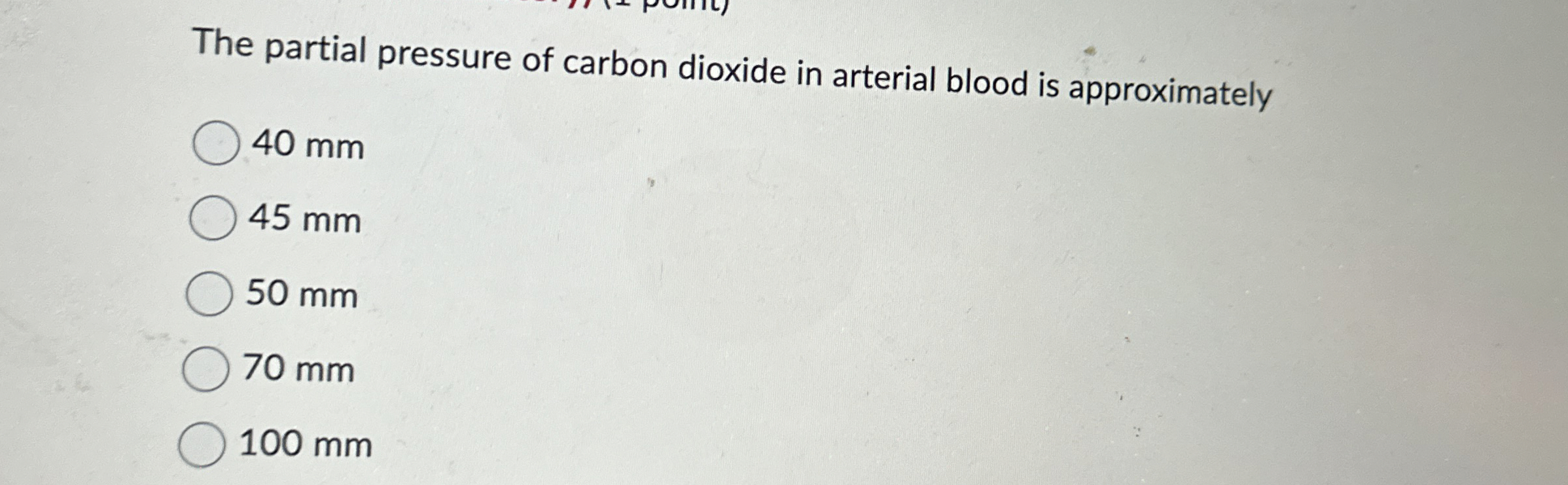 Solved The partial pressure of carbon dioxide in arterial | Chegg.com