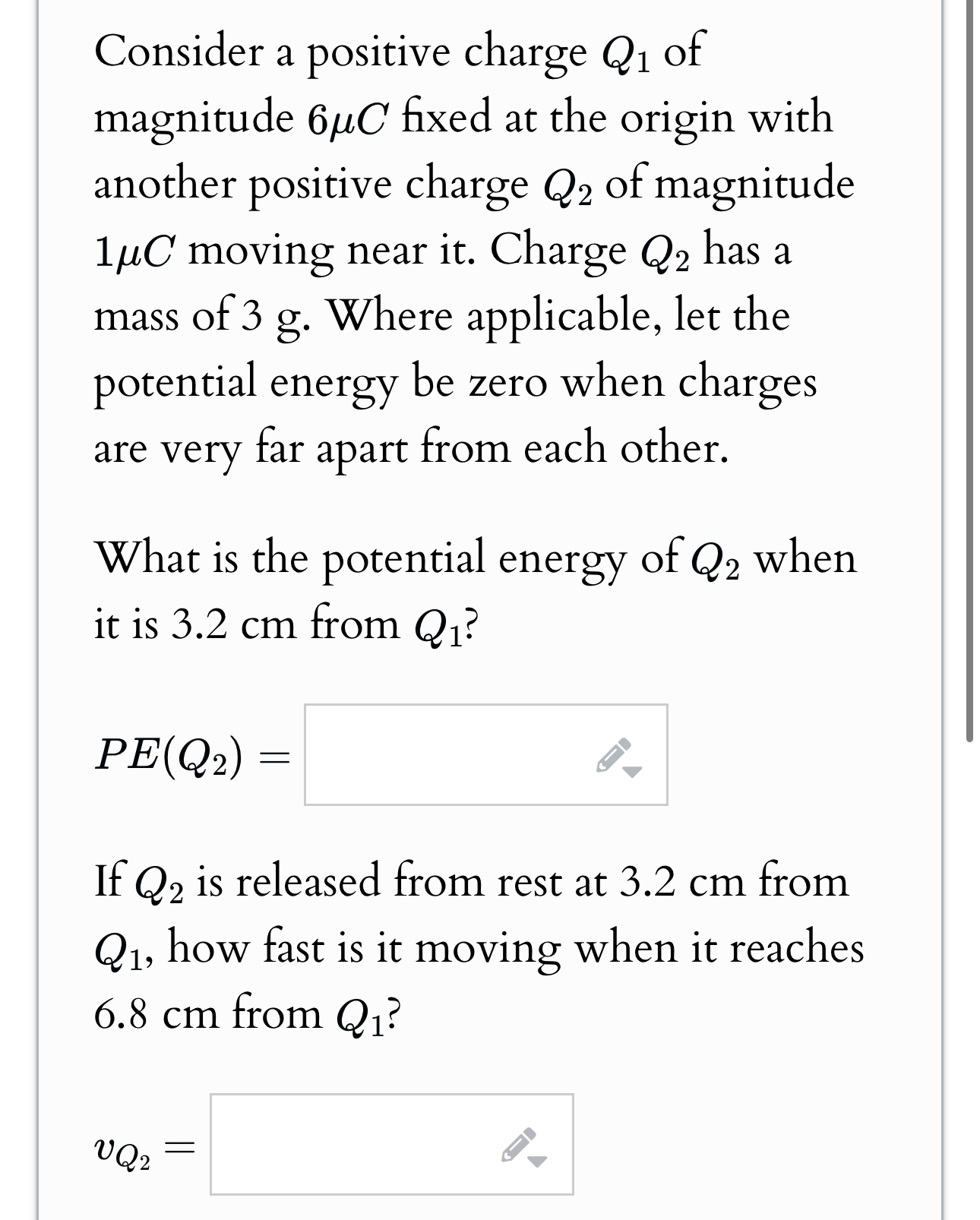 Solved Consider a positive charge Q1 ﻿of magnitude 6μC | Chegg.com