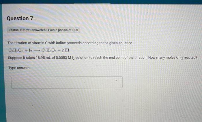 Solved Question 7 Status: Not yet answered Points possible: | Chegg.com
