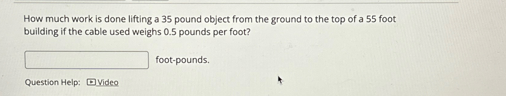 Solved How much work is done lifting a 35 ﻿pound object from | Chegg.com