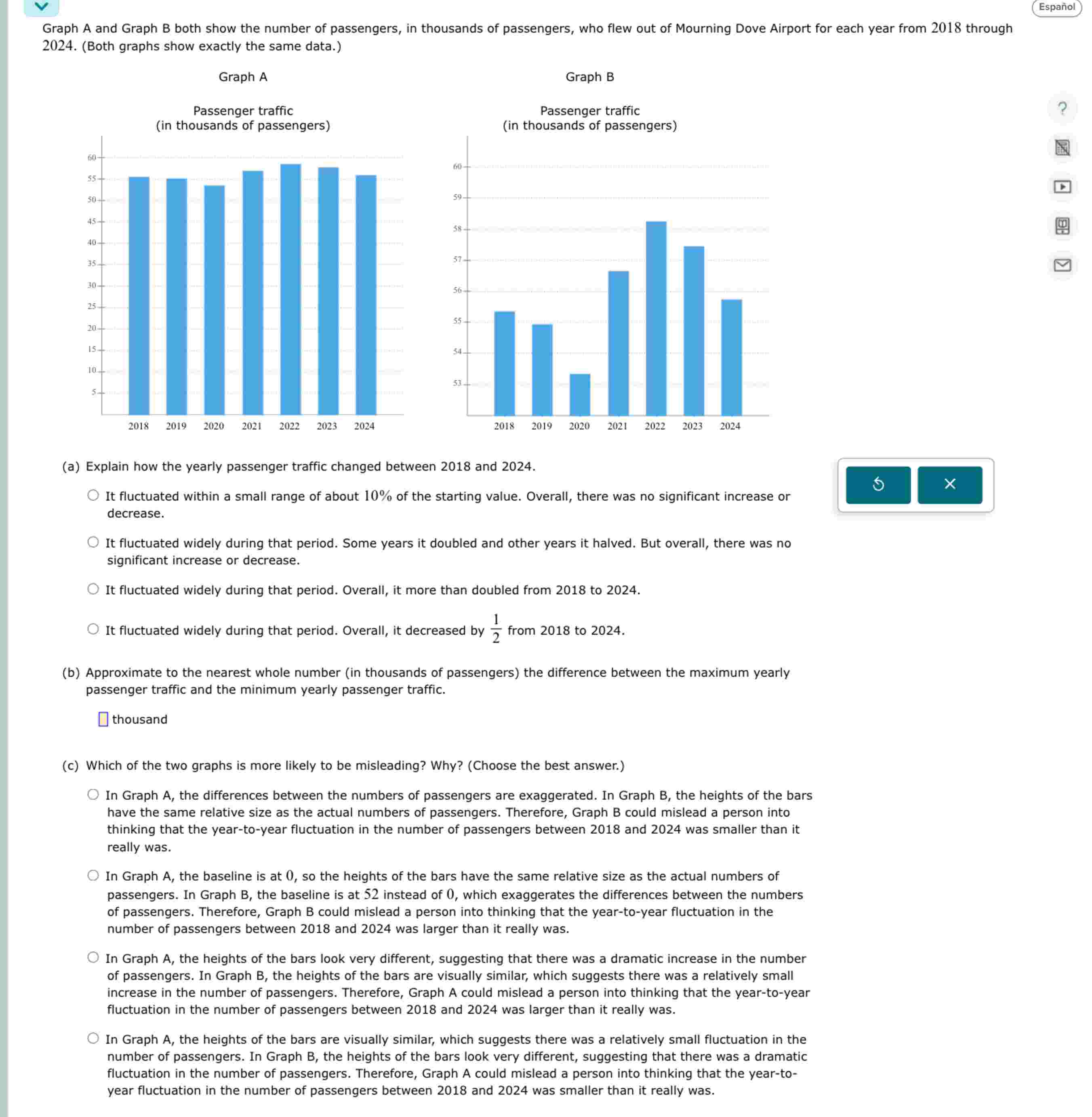 Graph A and Graph B both show the number of | Chegg.com