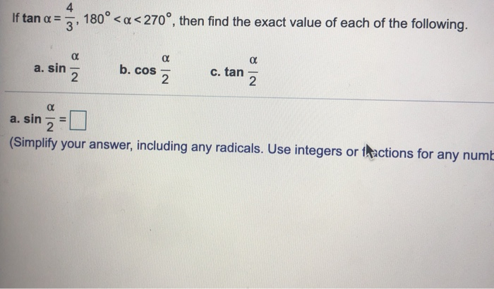 Solved If tan a= | Chegg.com