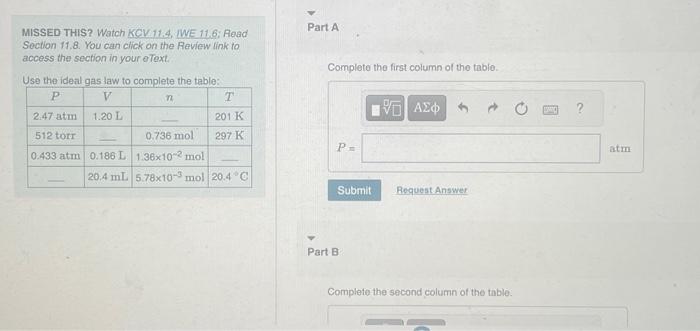 Solved MISSED THIS? Watch KCV 11.4. IWE 11.6; Read Part A | Chegg.com