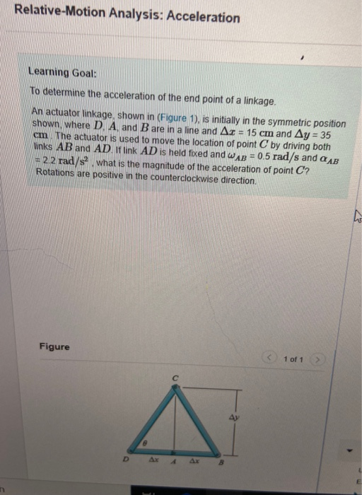 Solved Relative Motion Analysis Acceleration Learning Goal