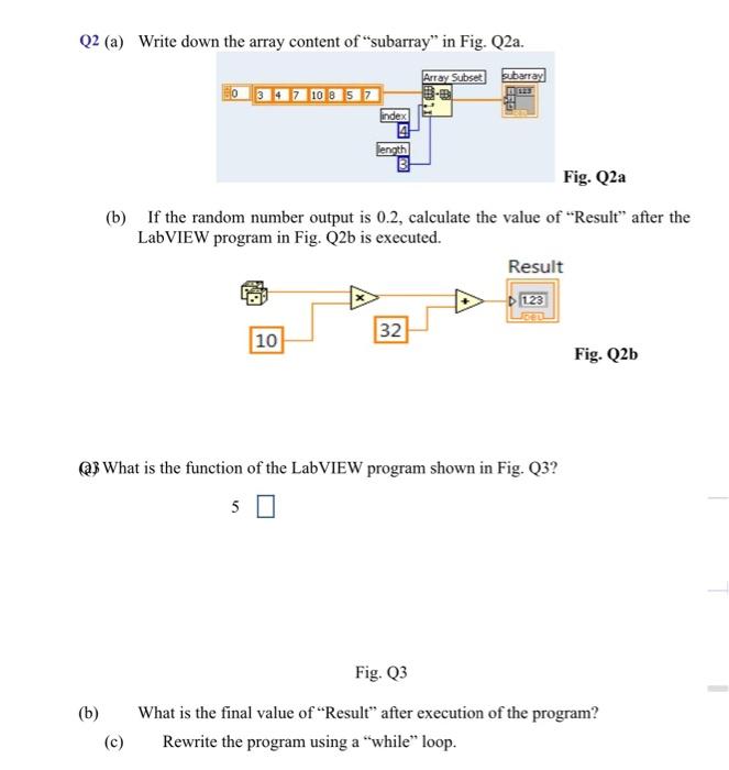 Solved Q2 A Write Down The Array Content Of Subarray In 