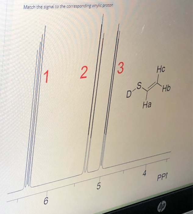 Solved Match the signal to the corresponding vinylic proton | Chegg.com