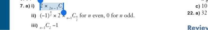 Solved I attatched the answers as well. (2n)Cn also works | Chegg.com