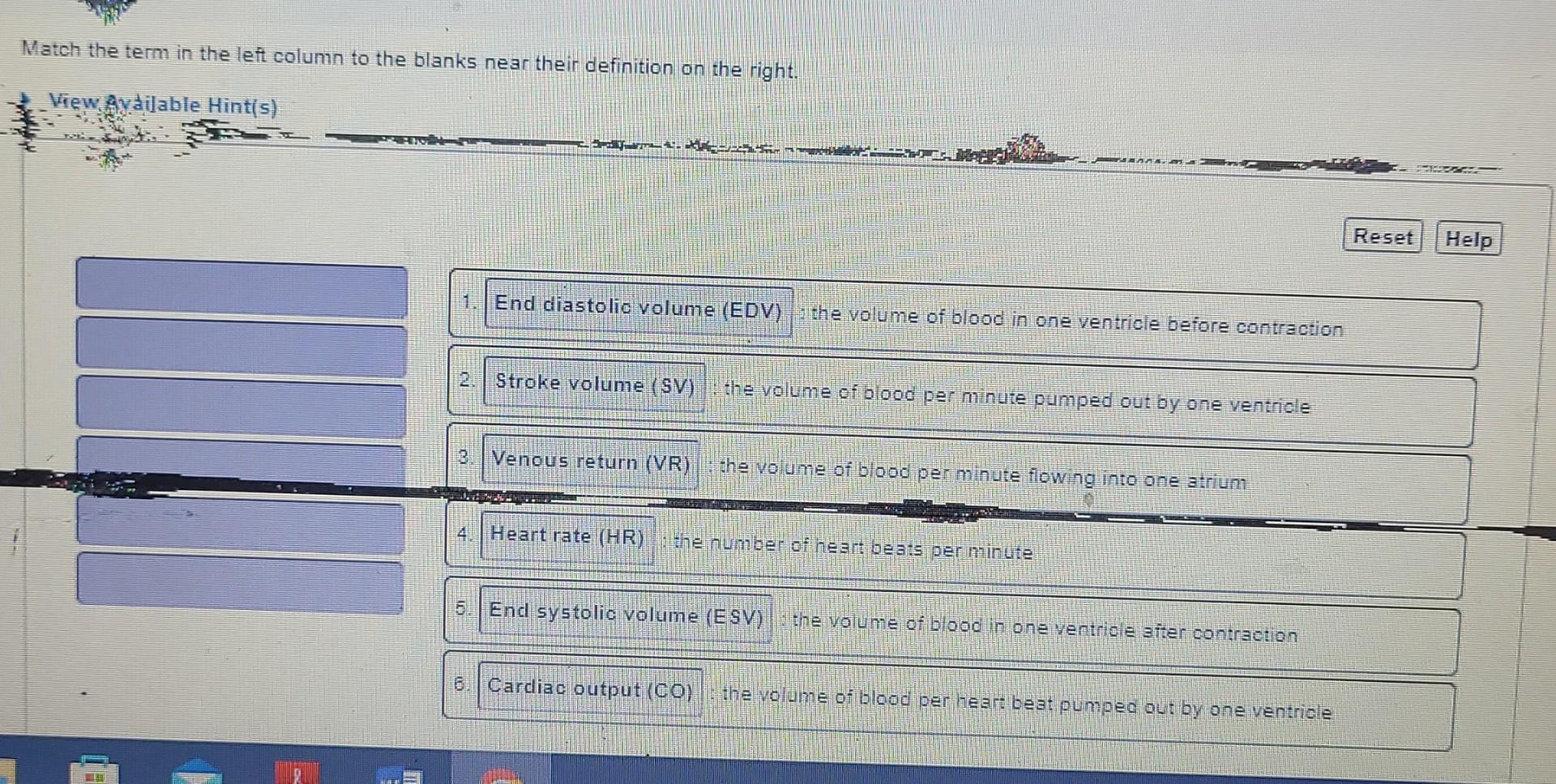 Match the torm in then 1−2 | Chegg.com