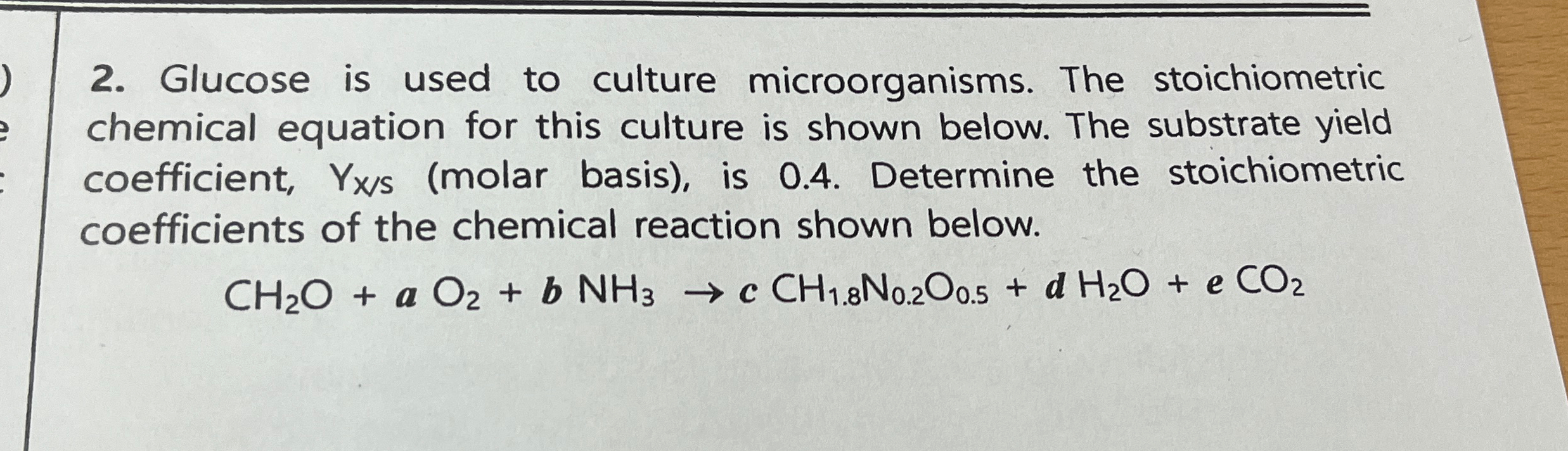 Solved Glucose is used to culture microorganisms. The | Chegg.com
