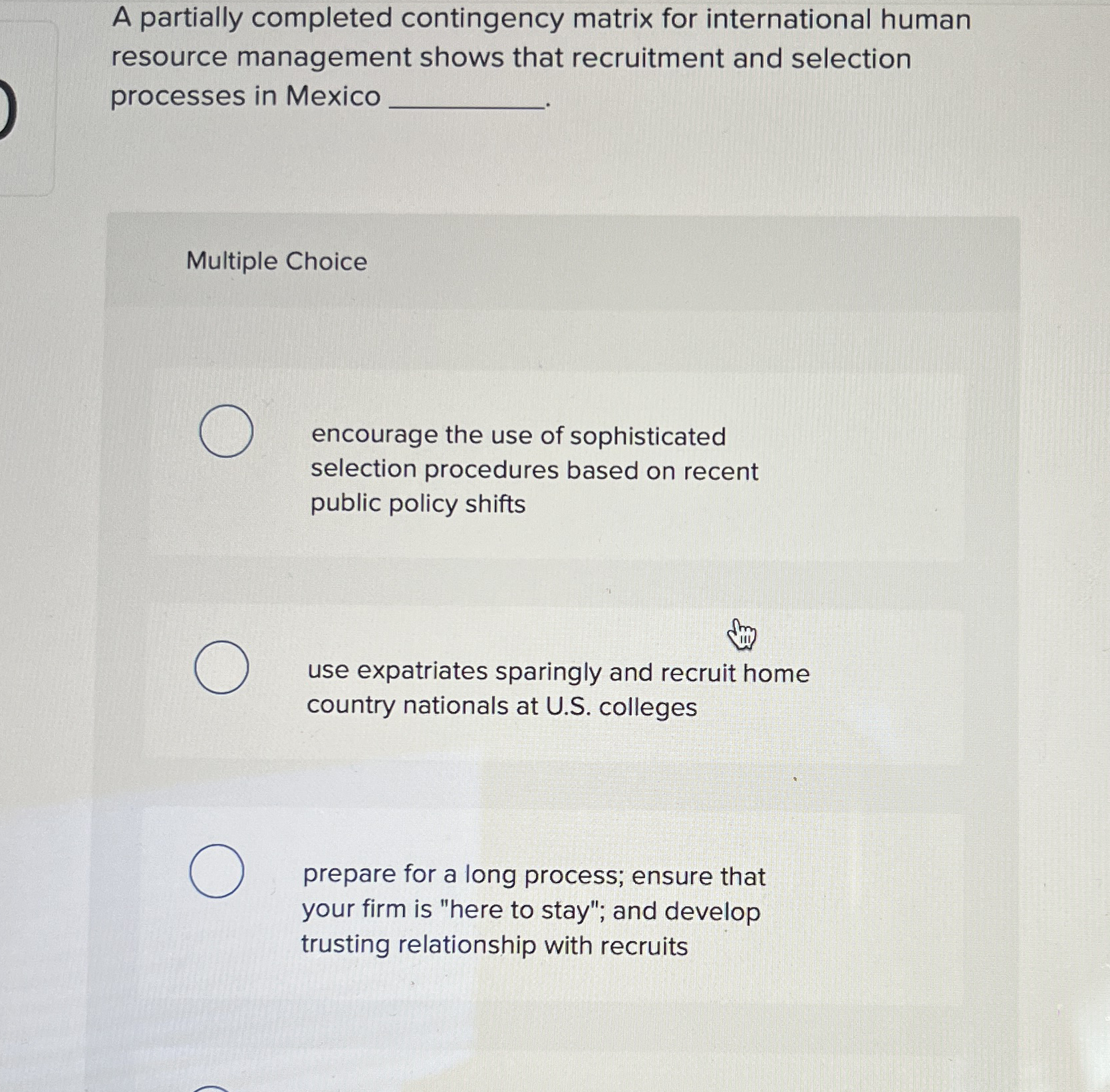 Solved A partially completed contingency matrix for | Chegg.com