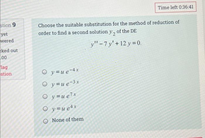 Solved Time left 0:36:41 stion 9 yet Choose the suitable | Chegg.com Solved Time left 0:36:41 stion 9 yet Choose the suitable | Chegg.com