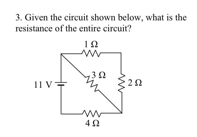 Solved 3. Given the circuit shown below, what is the | Chegg.com