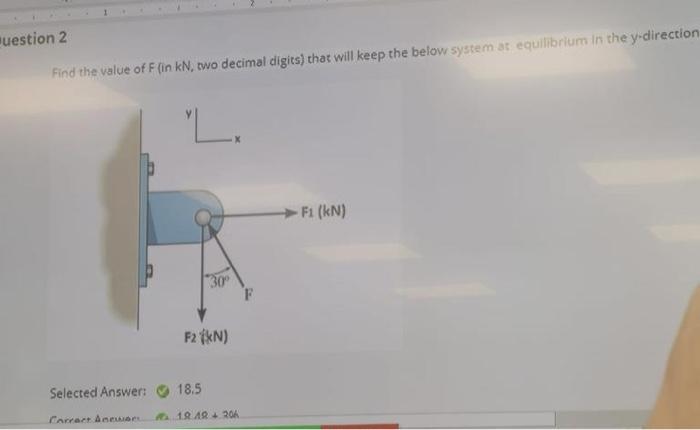 Solved Find the value of F (in kN, two decimal digits) that | Chegg.com
