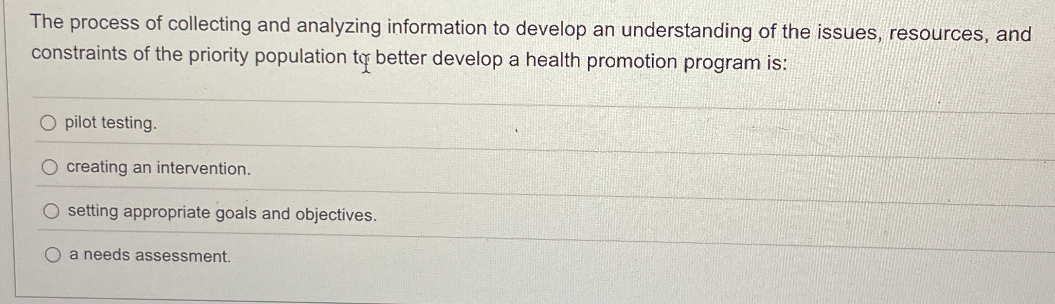 Solved The process of collecting and analyzing information | Chegg.com
