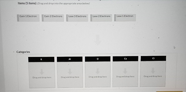 Solved Items (5 ﻿items) (Drag and drop into the appropriate | Chegg.com