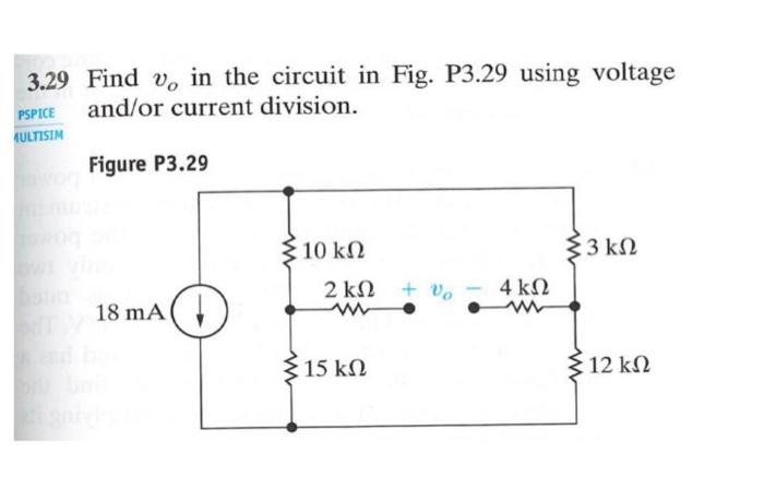 Solved 2.33 For the circuit shown in Fig. P2.33, find vo and | Chegg.com