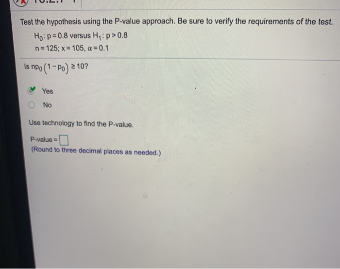 Solved Test the hypothesis using the P-value approach. Be | Chegg.com