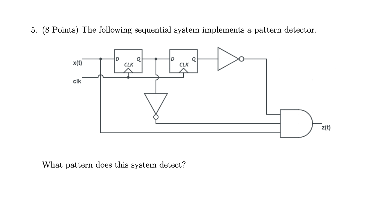 (8 ﻿Points) ﻿The following sequential system | Chegg.com