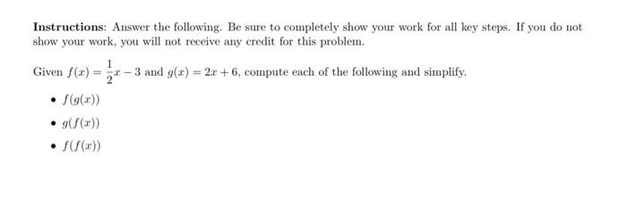 Solved Instructions: Answer the following. Be sure to | Chegg.com