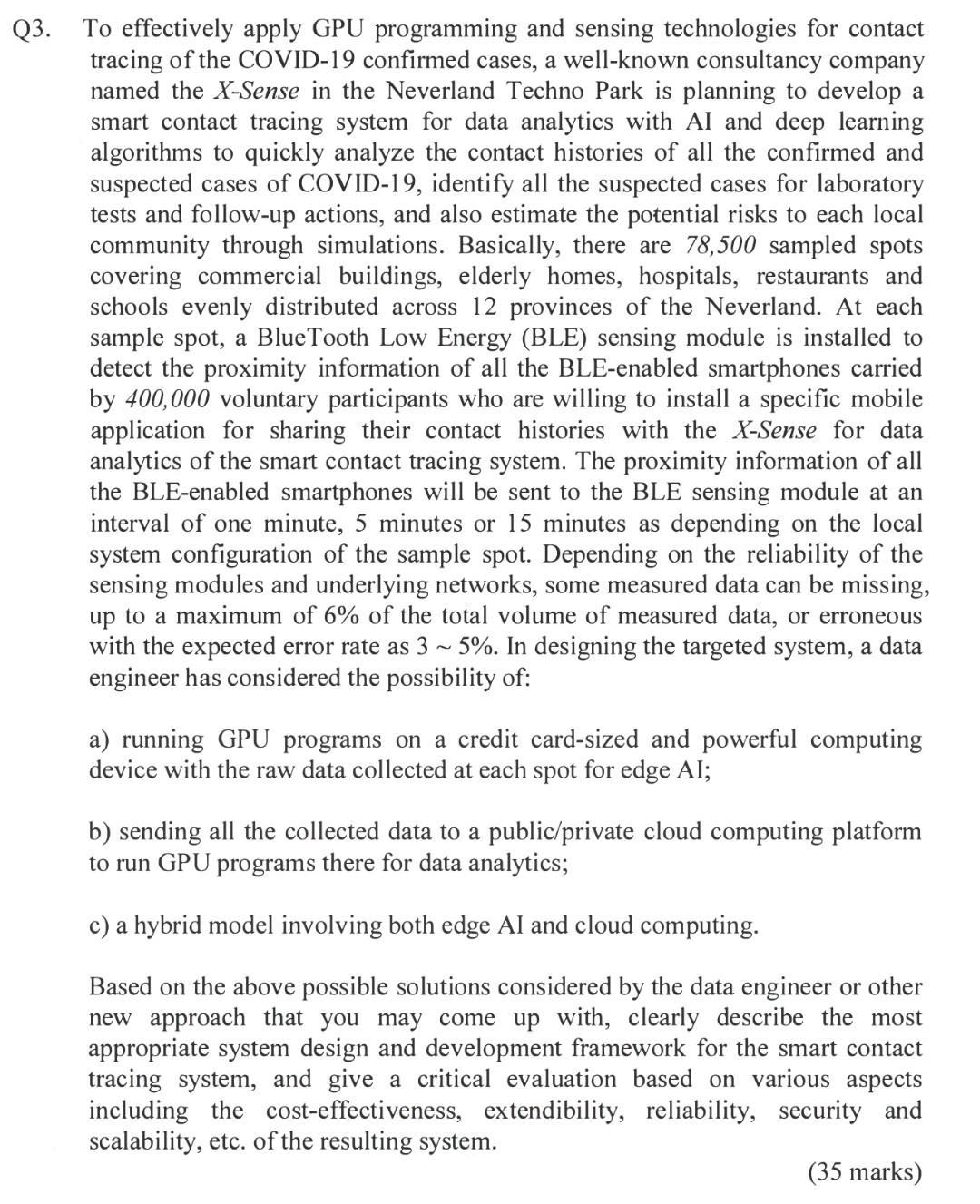 Solved Q3. To effectively apply GPU programming and sensing | Chegg.com