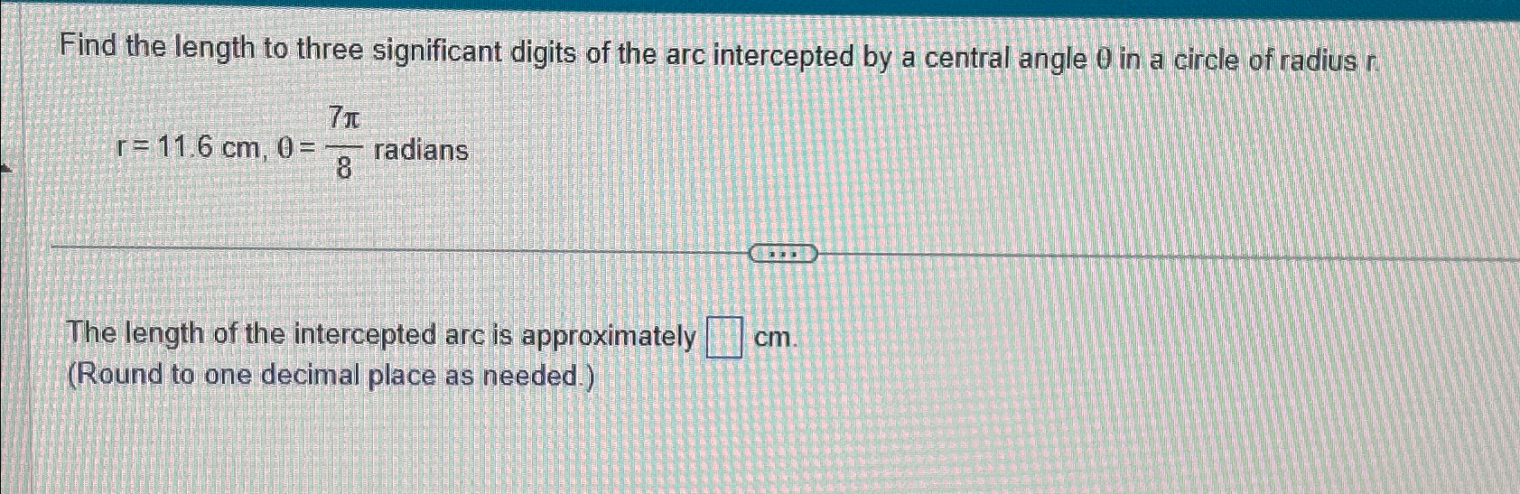 Solved Find the length to three significant digits of the | Chegg.com