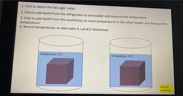 Solved Experiment 2 - Temperature and diffusion • The | Chegg.com