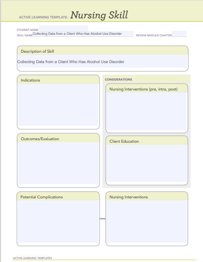 Solved Please fill out the ATI Nursing skills template | Chegg.com
