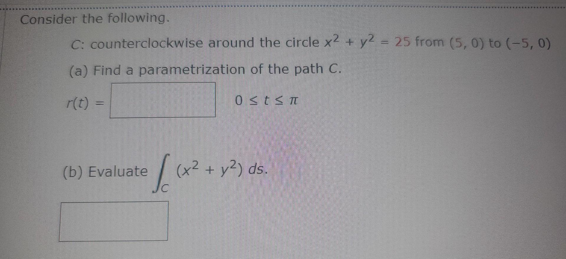 Solved Consider the following. C: counterclockwise around | Chegg.com