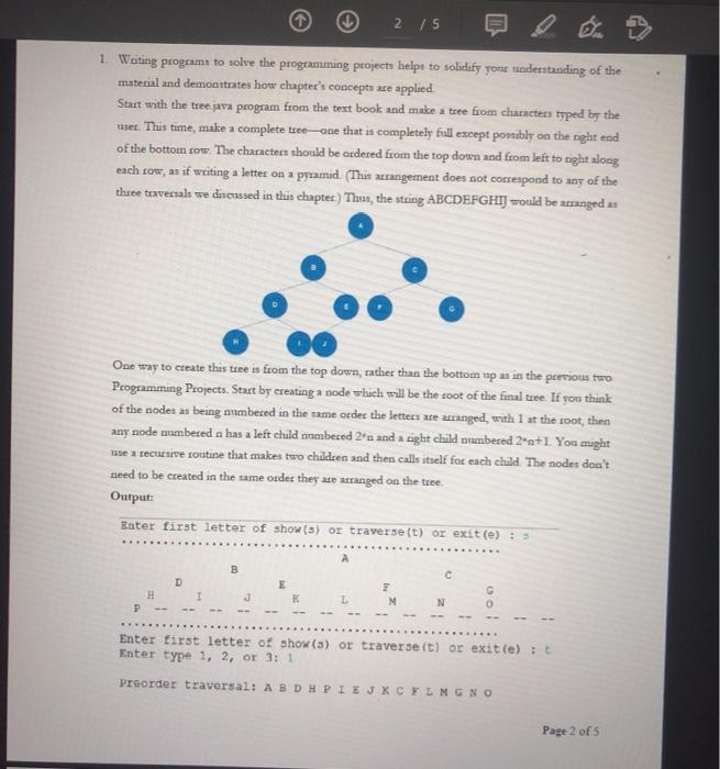 Solved 2 / 5 1. Writing programs to solve the programming | Chegg.com