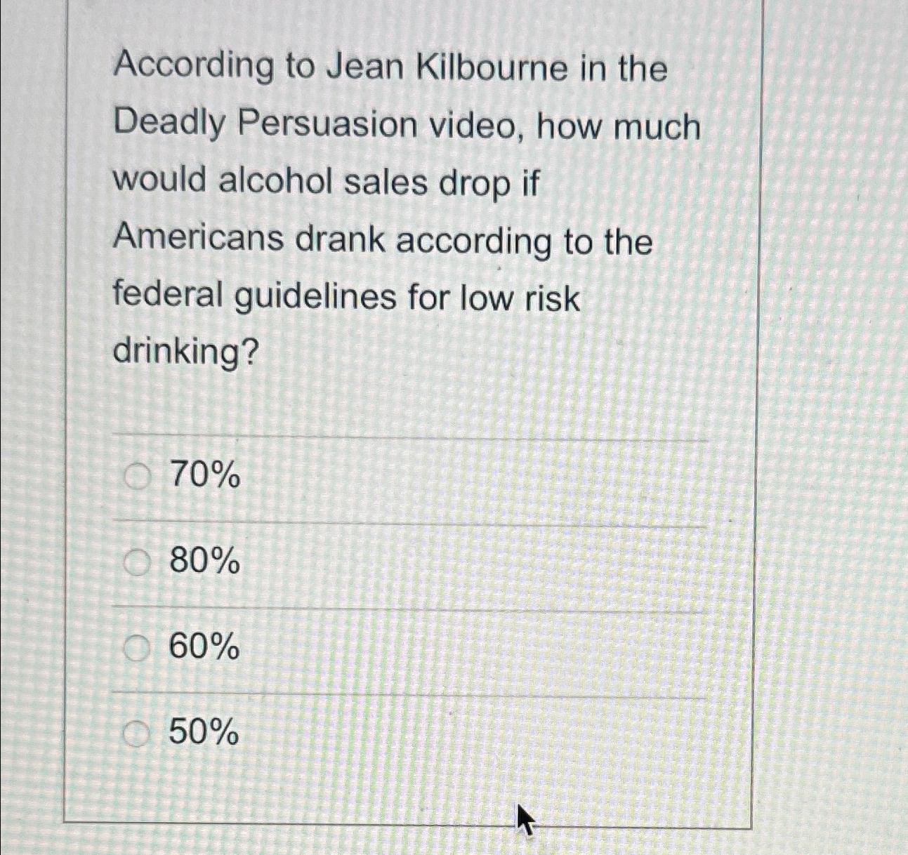 Solved According to Jean Kilbourne in the Deadly Persuasion | Chegg.com