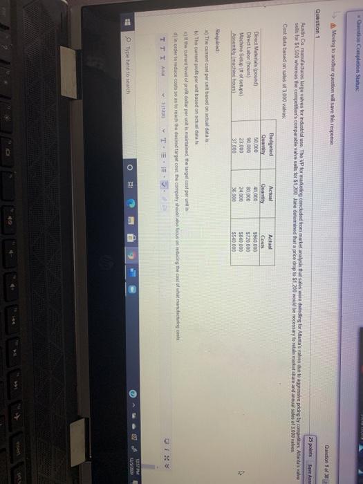 Solved Gestion Completion Status: JUNE Moving to another | Chegg.com