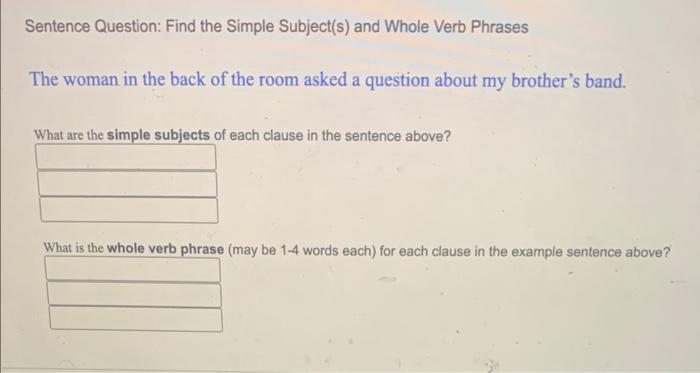 Sentence Question: Find the Simple Subject(s) and | Chegg.com