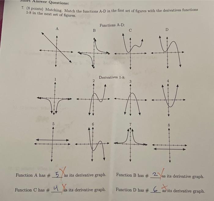 Solved Answer Questions: 7. (8 points) Matching. Match the | Chegg.com