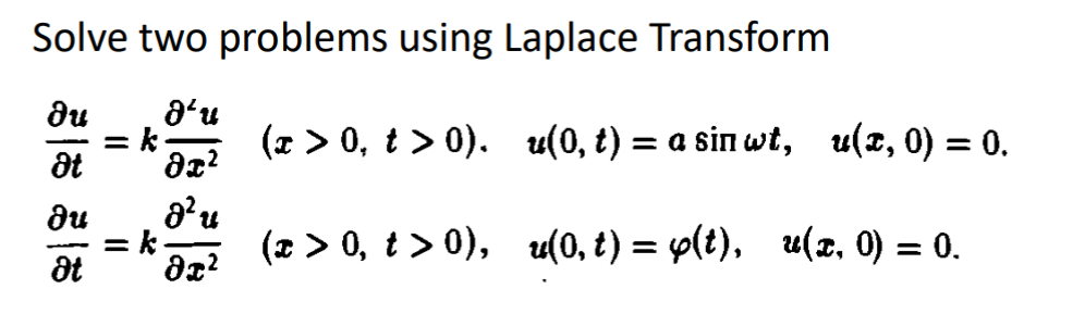 Solved Solve two problems using Laplace | Chegg.com