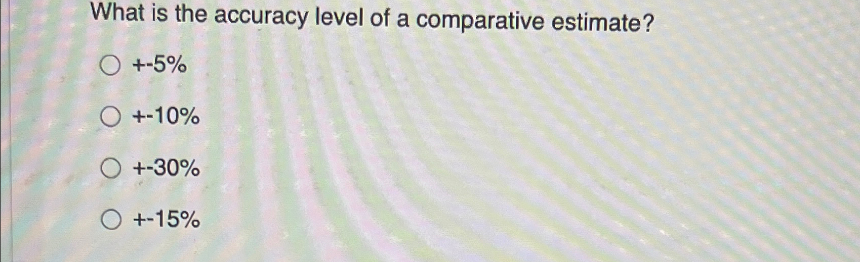 Solved What is the accuracy level of a comparative | Chegg.com