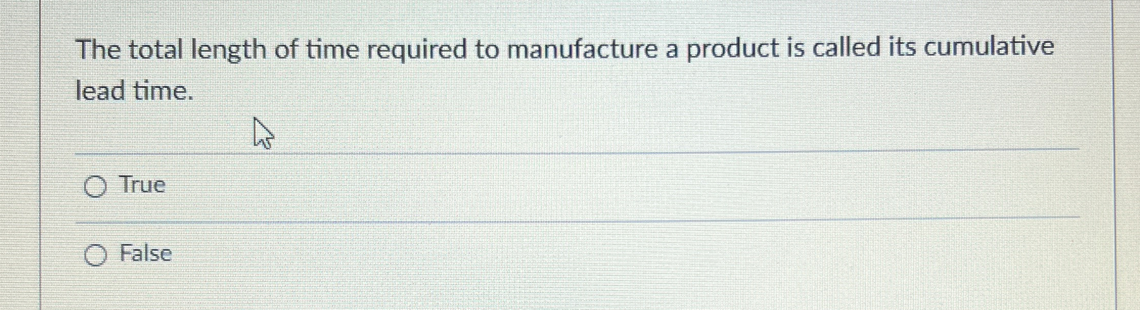 Solved The total length of time required to manufacture a | Chegg.com