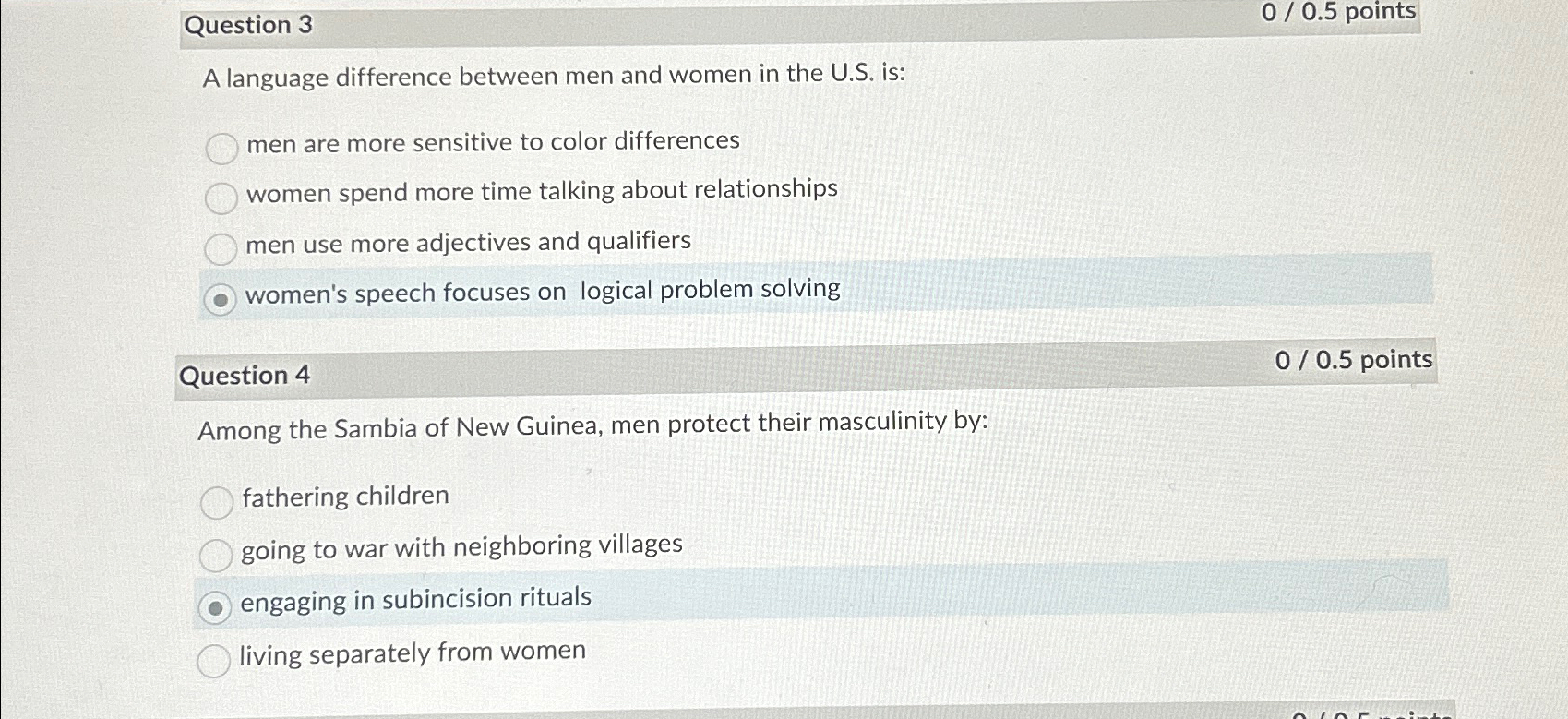 Solved Question 300.5 ﻿pointsA language difference between | Chegg.com
