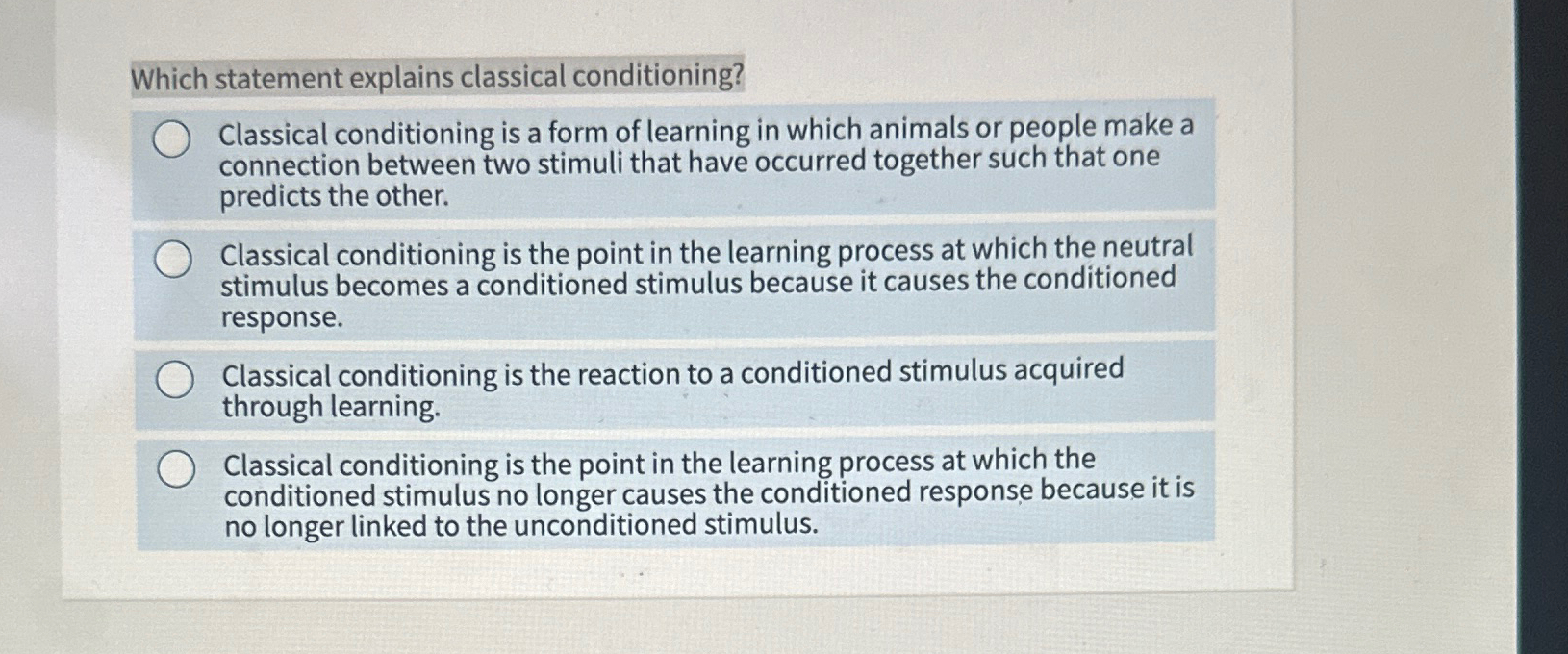 Solved Which statement explains classical | Chegg.com