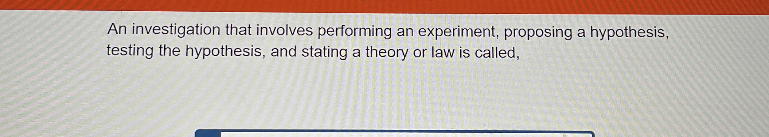 Solved An investigation that involves performing an | Chegg.com