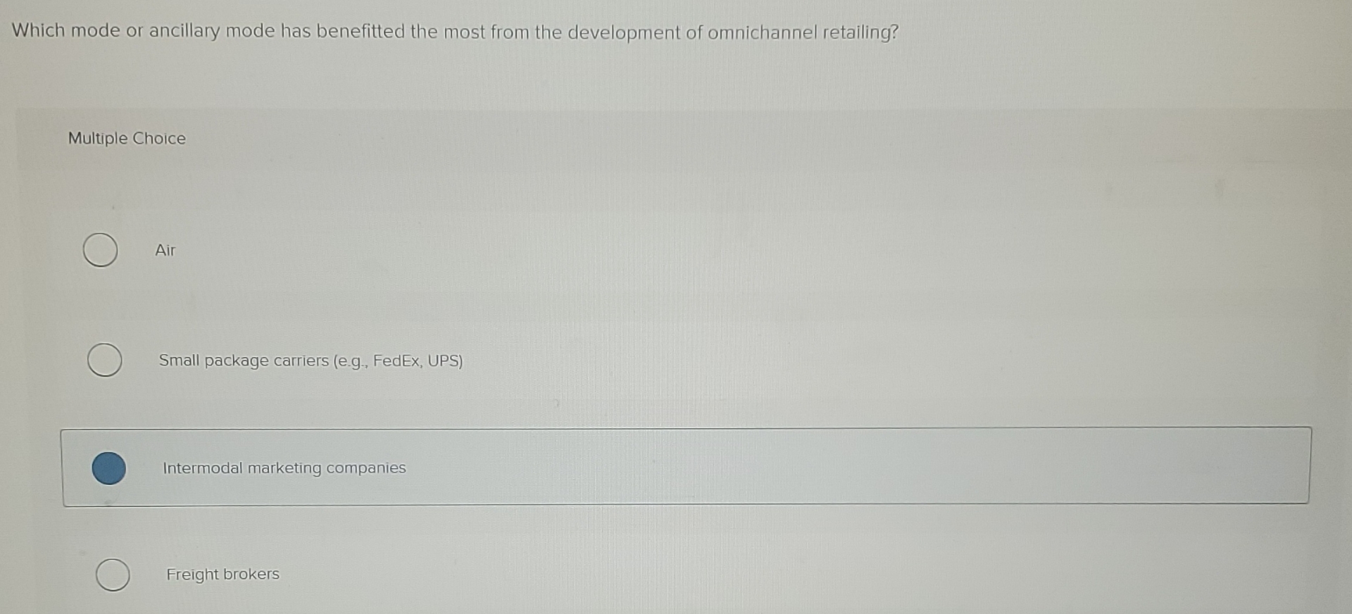 Solved Which mode or ancillary mode has benefitted the most | Chegg.com