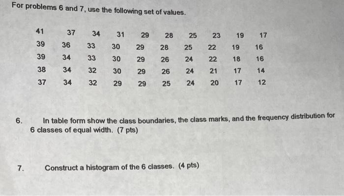 Solved In table form show the class boundaries, the class | Chegg.com