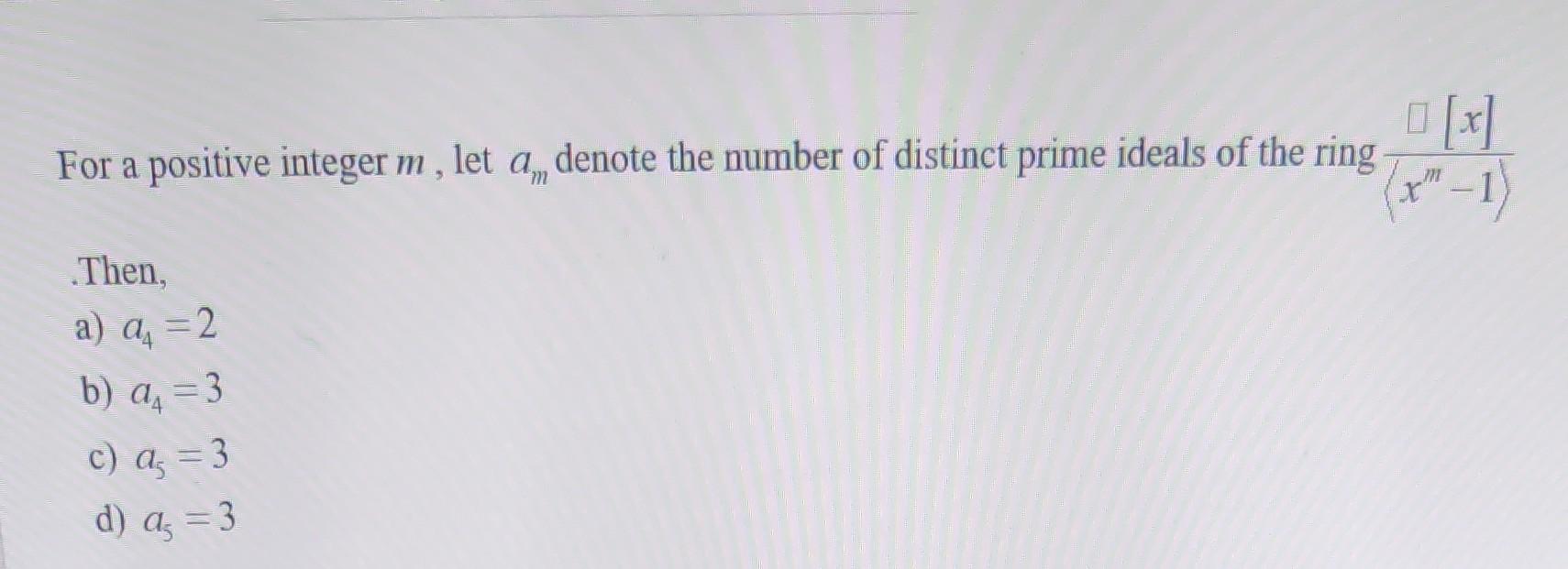 Solved For a positive integer m, let am denote the number of | Chegg.com