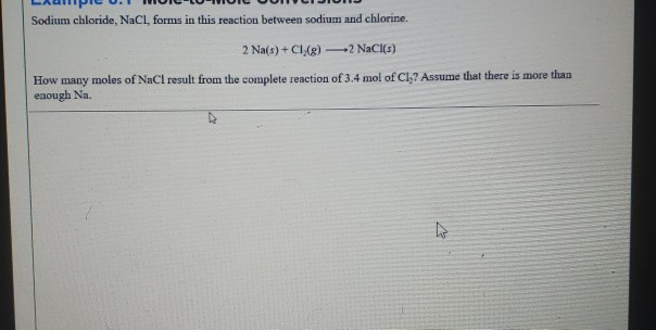 Solved Sodium chloride, NaCl, forms in this reaction between | Chegg.com