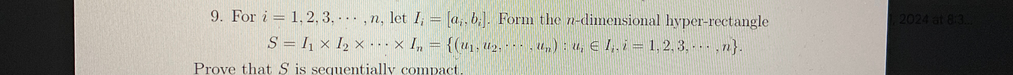 Solved For i=1,2,3,cdots,n, ﻿let Ii=[ai,bi]. ﻿Form the | Chegg.com