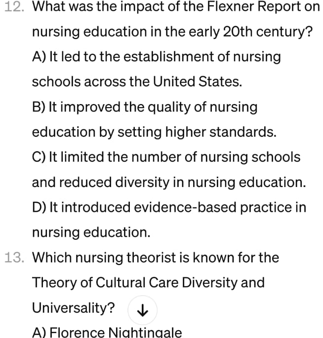 nursing: What was the impact of the Flexner Report on | Chegg.com