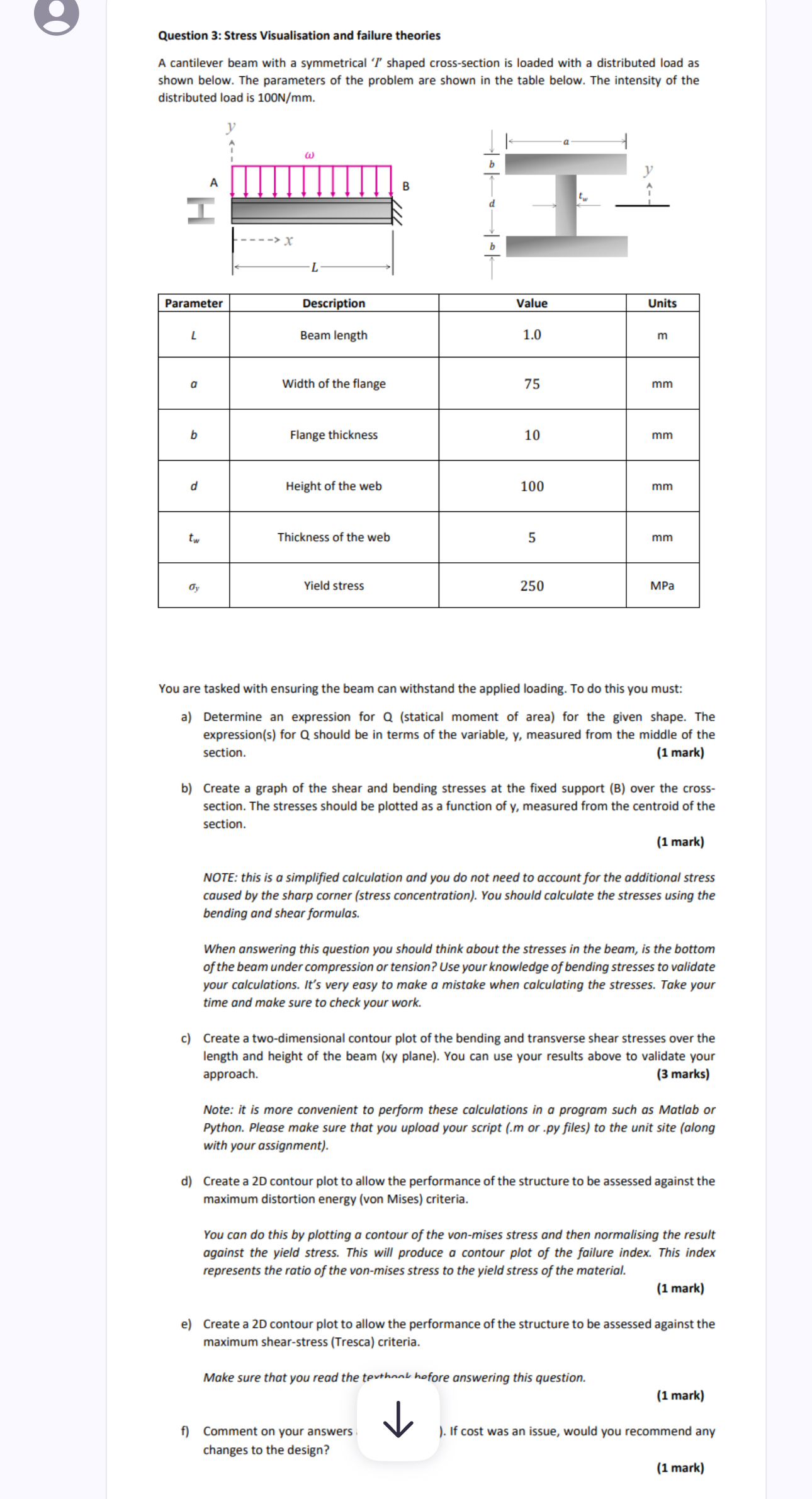 Solved Question 5: Buckling Analysis (30 marks)Re-consider | Chegg.com Solved Question 5: Buckling Analysis (30 marks)Re-consider | Chegg.com