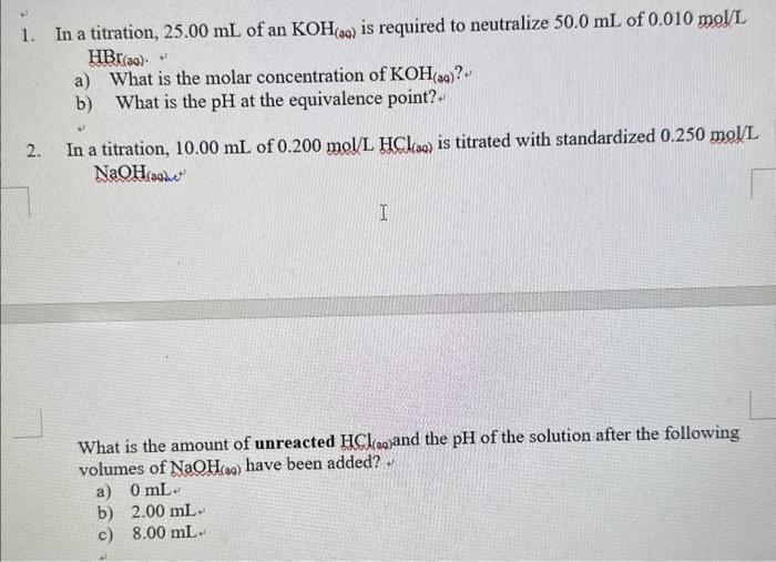 Solved A student uses a pipette to transfer 25.00 mL of | Chegg.com