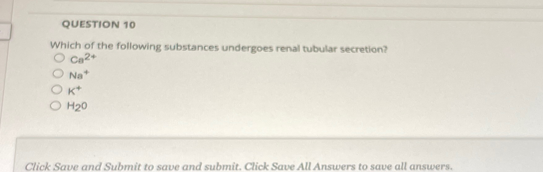 Solved QUESTION 10Which of the following substances | Chegg.com